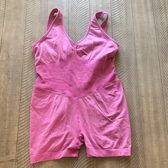 JoyLab | Pants & Jumpsuits | Joy Lab Pink Seamless Ribbed Onepiece ...